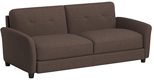 ZINUS Ricardo Sofa Couch Tufted Cushions, Easy, Tool-Free Assembly, Chestnut Brown