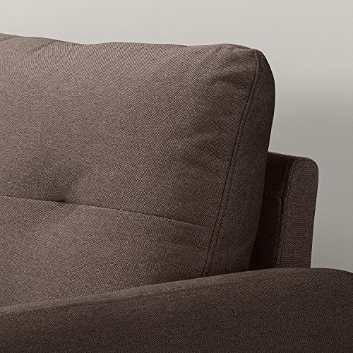 ZINUS Ricardo Sofa Couch Tufted Cushions, Easy, Tool-Free Assembly, Chestnut Brown
