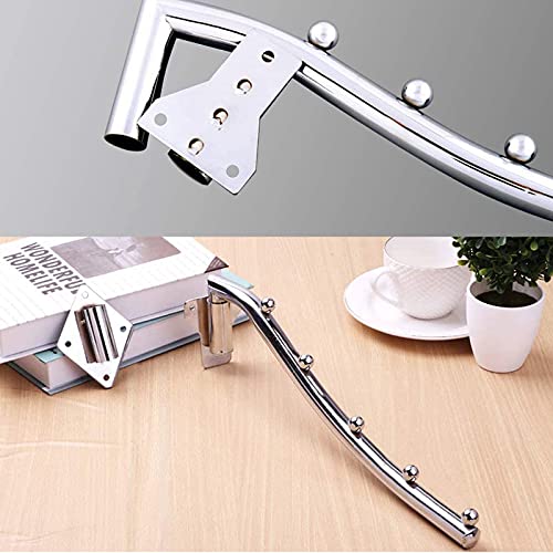Moteen 2 Pack Wall Mounted Clothes Hanger Rack, Stainless Steel, 180° Folding Garment Hooks with Swing Arm Holder Space Saving Clothing Organizer for Bedrooms, Laundry Rooms or Bathrooms