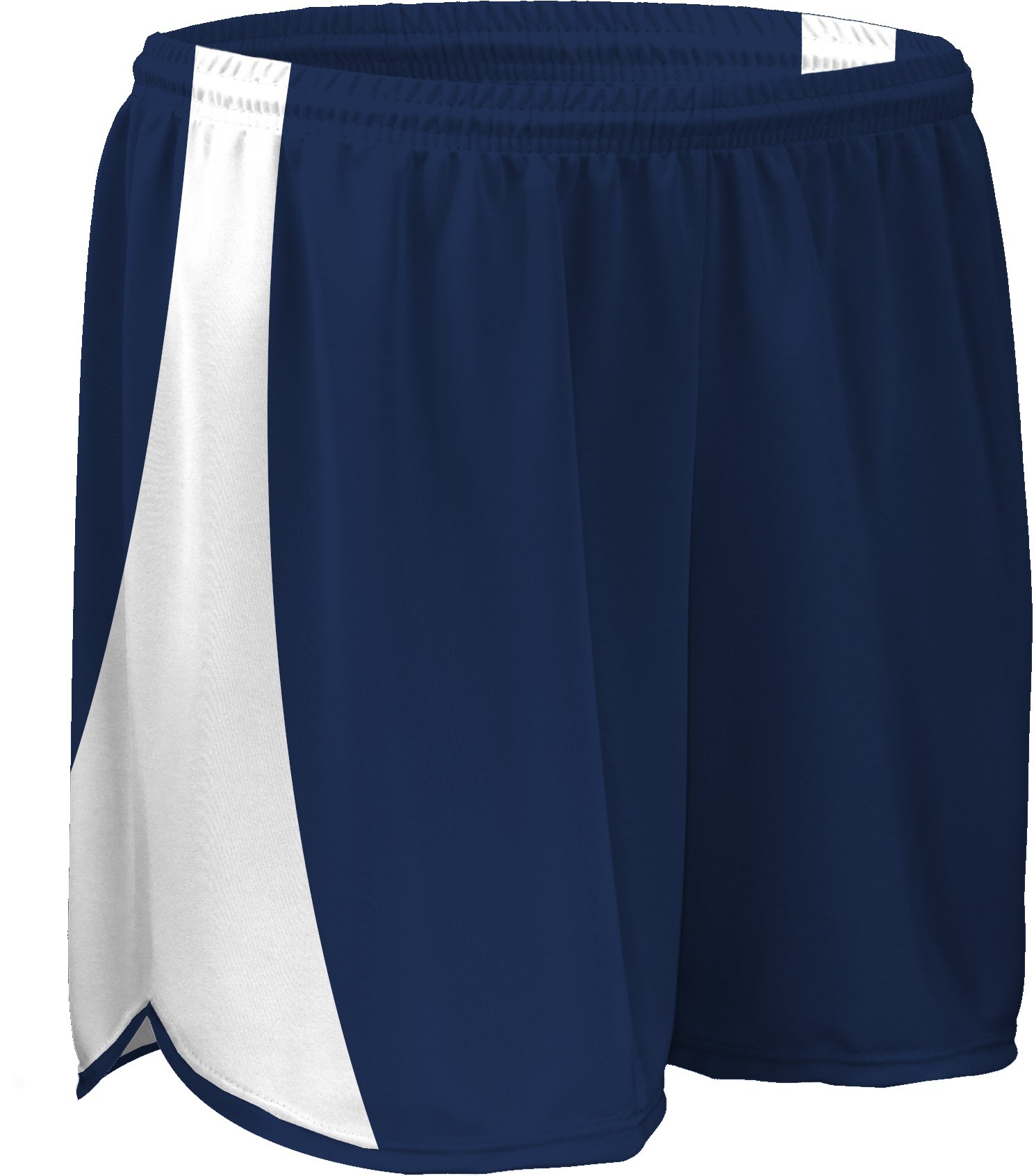PT-687Y-CB Youth Dry Fit 4" Track Short with Side Panels and Inner Brief (Youth X-Large, Navy/White/Navy)