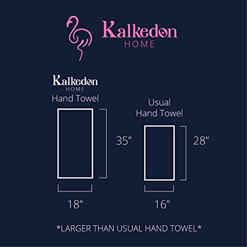 Organic Turkish Cotton Hand Towels for Bathroom | 17 x 35 Inches | Large Soft Plush Fluffy Highly Absorbent Towels for Kitchen, Hand and Face | Decorative Boho Hand Towel (Green, Hand Towel)