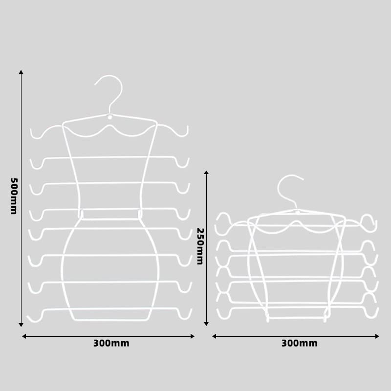 HAIZLUOP Bra Hanger, Metal Tank Top Hanger, 8 Tier Bra Hangers for Closet Organizer Space Saving, 2 Sets