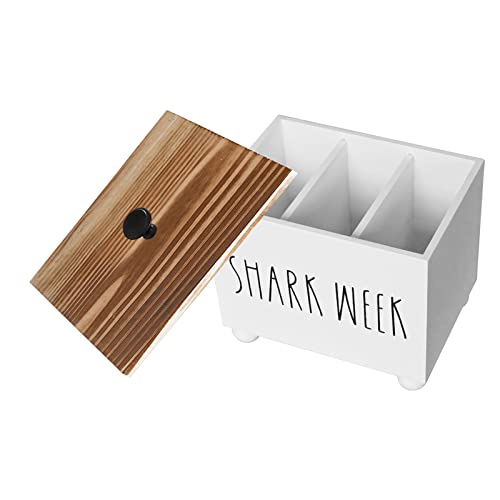 Tampon Holder for Bathroom, Farmhouse Pad Storage Container, Rustic Wood Bathroom Storage Bin with Lid, Period Organizer for Women, Feminine Products Caddy, Bathroom Accessories Decor Box
