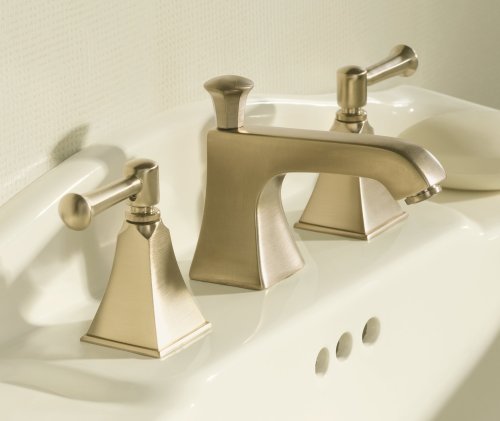 KOHLER 454-4S-CP Memoirs Stately Bathroom Sink Faucet with Lever Handles, Widespread, Polished Chrome