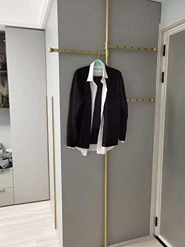 BIFCIOFH Adjustable Clothing Rack, 4-Tier Standing Metal Clothing Rack, Heavy Duty Vertical Pole Garment Rack, Closet Organizer System