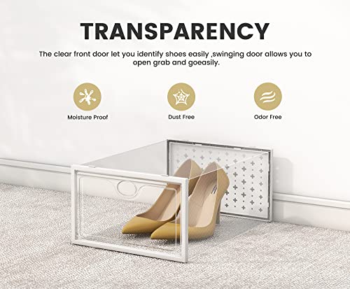 Pinkpum Shoe Storage Boxes Fit for Sizs 9 12 Pack Shoe Storage Boxes Fit for Sizs 11 12 Pack