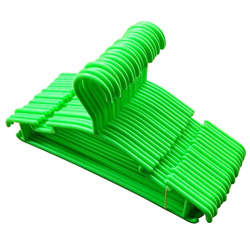 Clothes Hanger 10pcs Children Home Organizer Hook Wet Dry Tool Kids Anti Slip Coat Store Hotel Solid Toddler Baby Portable(Green)