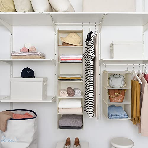 GRANNY SAYS Bundle of 1-Pack Closet Hanging Organizer & 3-Pack Clothing Storage Bins