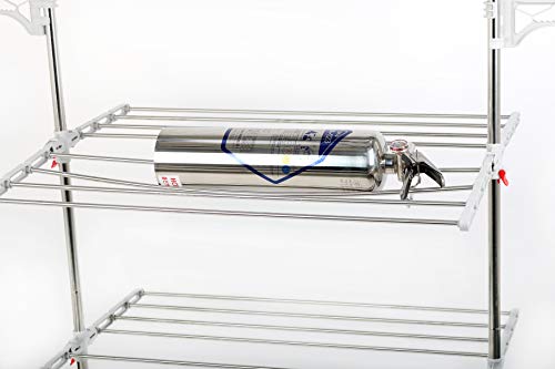 Launtree Laundry Drying Rack Collapsible Rolling Garment Hanger Foldable Space Saving Vertical Storage X-Large Stainless Steel Metal Frame Heavy Duty Thicker Top Pipe Structure Made in Korea