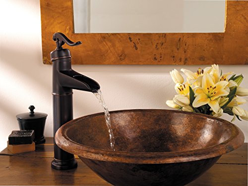 Pfister LFM40YP0Y LF-M40-YP0Y Ashfield Single Control Vessel Bathroom Faucet in Tuscan Bronze, 1.2gpm