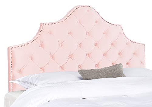 Safavieh Home Arebelle Modern Blush Pink Velvet Tufted Headboard, King