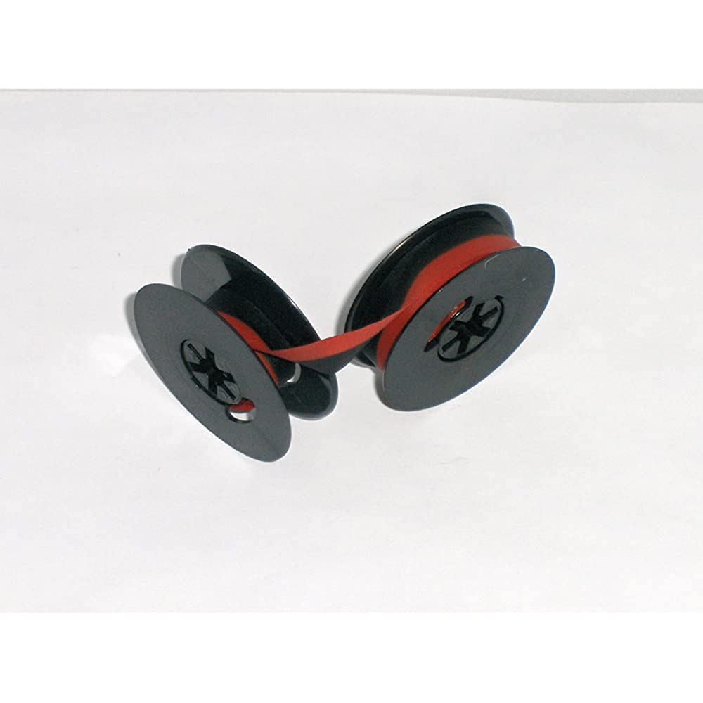 Package of Two Remington Typewriter Ribbon - Black and Red Ribbon Spools - Old Remington Typewriter Supplies Compatible NO METAL GROMMETS