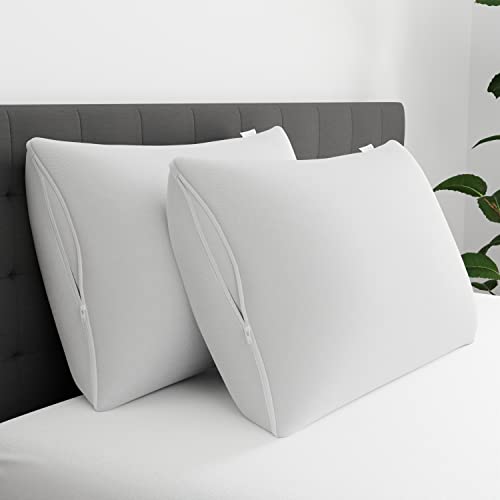 Set of 2 King AllerEase Pillow Protectors - Moisture Wicking, Advanced Allergy Protection - Premium Polyester, Zippered Protectors