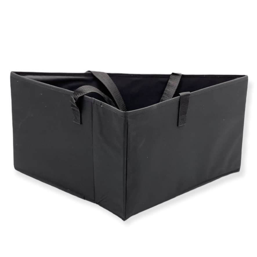 RoomForLife - Hanger Storage Container - Holds Standard Size Hanger Plus Additional Mesh Pockets - Color Black