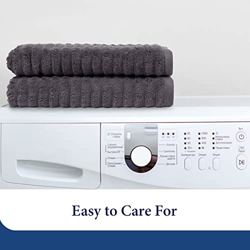 Cosy House Collection 2-Pack Classic Cotton Hand Towel Set - Ultra Soft, Absorbent & Quick Drying - Luxury 100% Cotton Plush Towel - for Bathroom, Shower & Kitchen (Hand Towel, White)