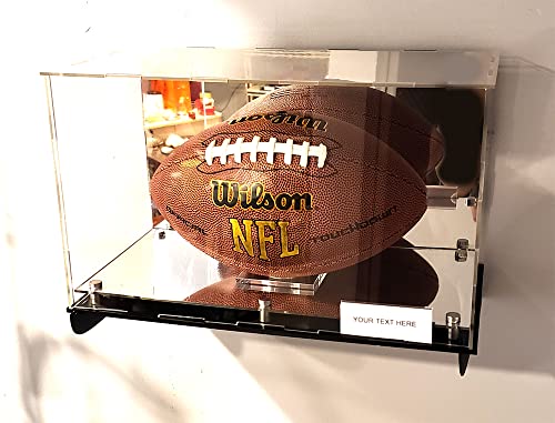 Full Size Football, Shoe, Sneaker Shelf Wall Mount Acrylic Display Case Memorabilia Box UV Protection Floating Box