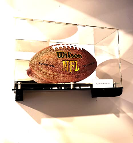 Full Size Football, Shoe, Sneaker Shelf Wall Mount Acrylic Display Case Memorabilia Box UV Protection Floating Box