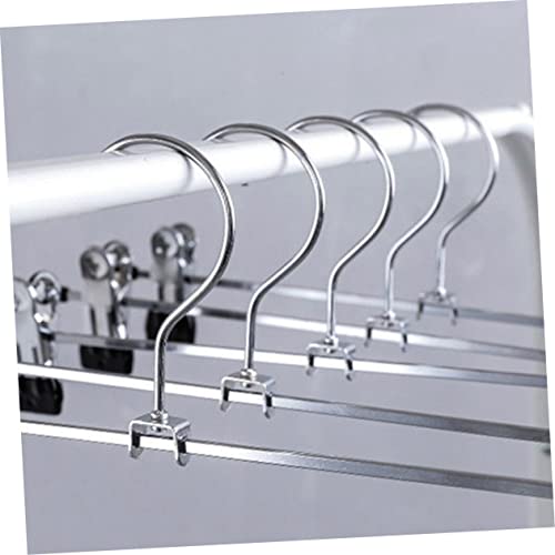 Holibanna 20pcs Stainless Steel Hangers Space Saving Hanger Clothes Hanger with Clips Dress Rack Non Slip Hanger Simple Hanger Retractable Clothes Rack Hanger Clip Hanger Coat Hanger