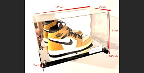 Full Size Football, Shoe, Sneaker Shelf Wall Mount Acrylic Display Case Memorabilia Box UV Protection Floating Box
