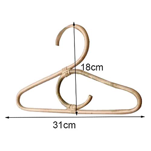 MXIAOXIA Rattan Clothes Hanger Style Kids Garments Organizer Rack Children Hanger Kids Room Decoration Hanger for Clothes