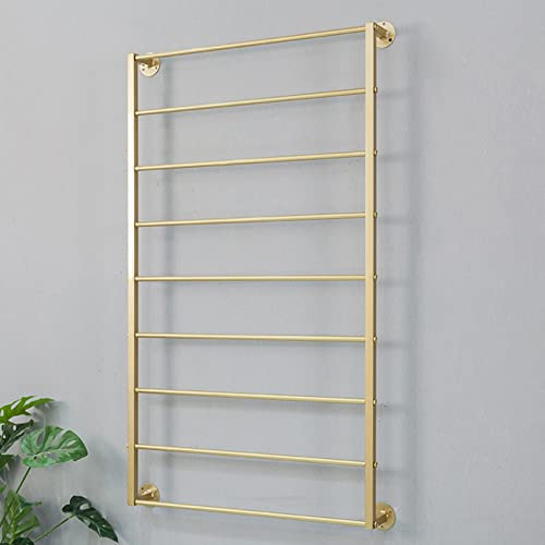 Wall Mounted Metal Scarves Display Silk Scarf Rack Organizer Clothes Racks Garment Shawl Fabric Hanging Ties Holder ,Clothing Store Retail Racks commercial Hanger Shelves Show Rack ( Color : Gold , Si