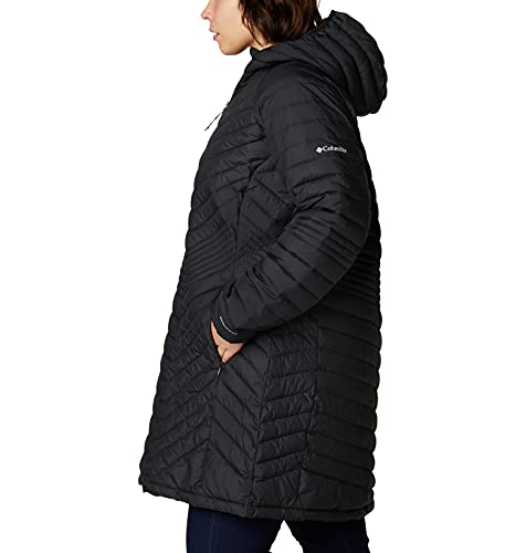 Columbia Women’s Powder Lite Mid Jacket, Winter, Water Repellent Black, X-Large