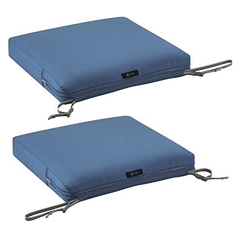 Classic Accessories Ravenna Water-Resistant 72 x 21 x 3 Inch Patio Chaise Lounge Cushion, Empire Blue, Outdoor Seat Cushion