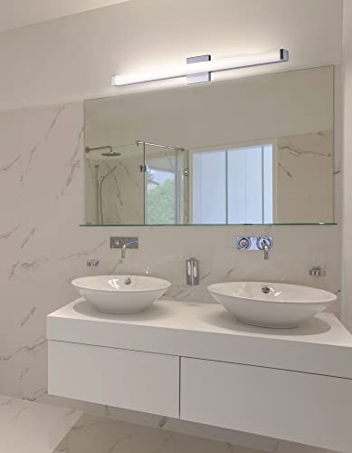 Maxim 52006PC Spec Collection 36 Inch Dimmable LED Bathroom Vanity Light I 3000K I Polished Chrome I Modern Contemporary Light Fixture I Perfect for Bathroom Vanities