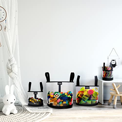 Holay baby Nursery Kids Transparent Basket Storage bags Organizer For Toys, Stuffed Animals, Blocks, Clays Baskets Bins Chest Various Sizes Safe Material(Medium)