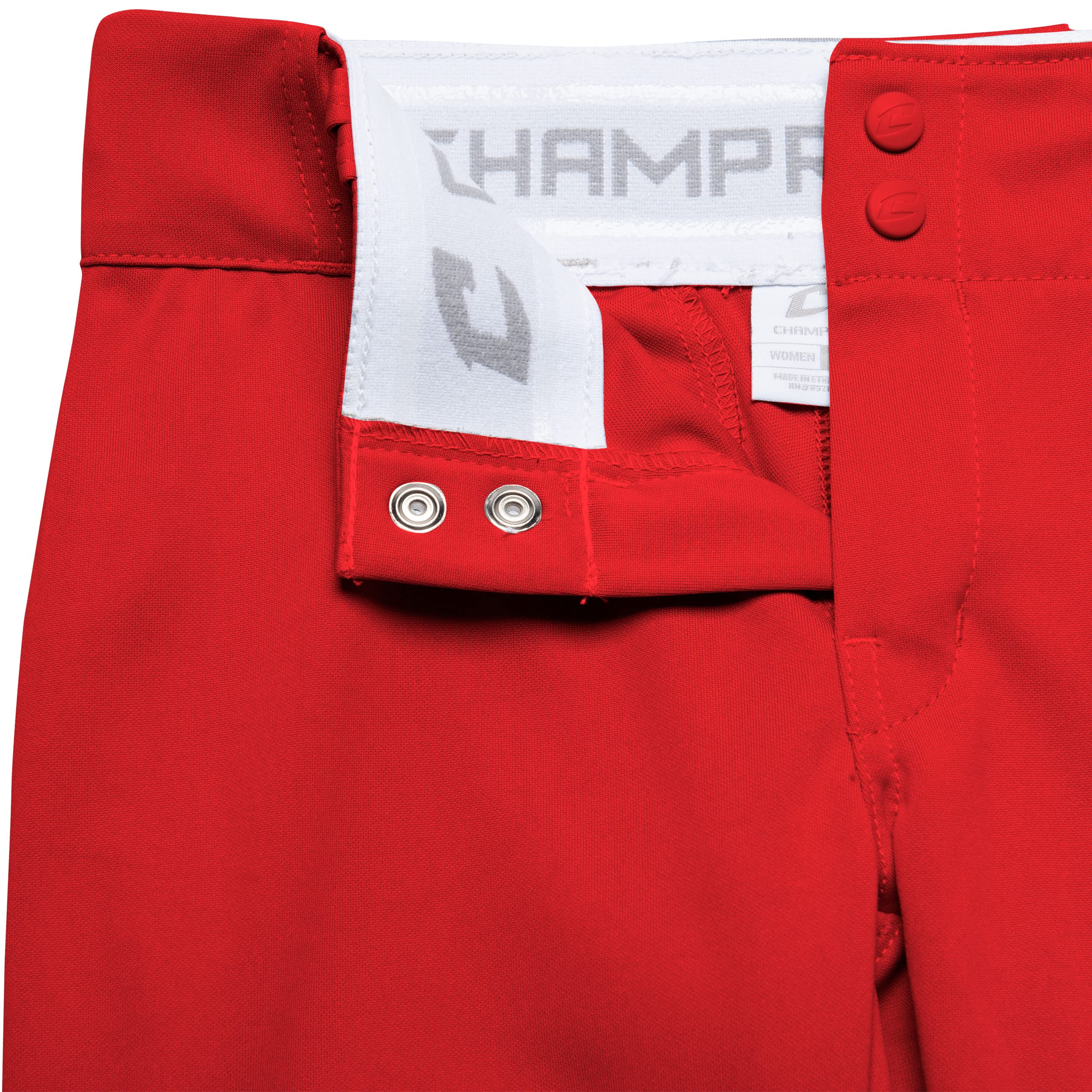 CHAMPRO Women's Tournament Traditional Low-Rise Polyester Softball Pant, Small, Scarlet