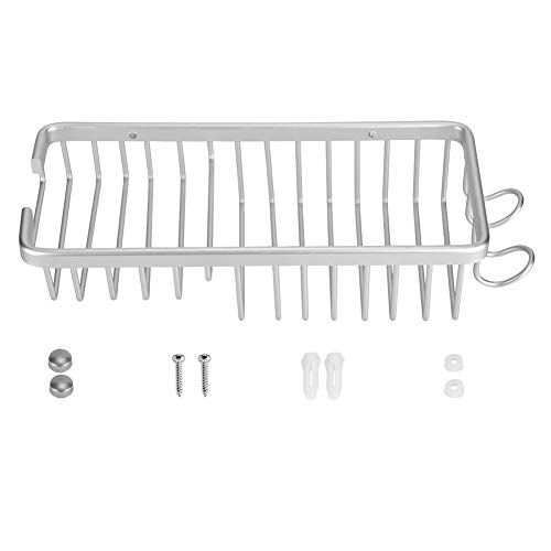 HIUF Shower Tidy Organiser Baskets, Space Saving Easy to Clean Bathroom Storage Shelf Wall Mounted Wall Mounted Storage Shelf Rack for Ornaments for Bathroom