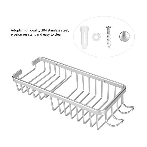 HIUF Shower Tidy Organiser Baskets, Space Saving Easy to Clean Bathroom Storage Shelf Wall Mounted Wall Mounted Storage Shelf Rack for Ornaments for Bathroom