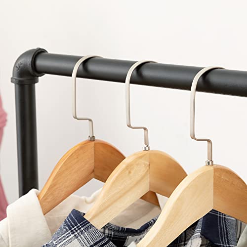 GIMHAI HOME Industrial Heavy Duty Hanging clothes Rack,Pipe Double Rod Garment Rack with Wheels - Parent-child Rolling Clothing Rack โ Steampunk Clothes Racks for Hanging Clothes
