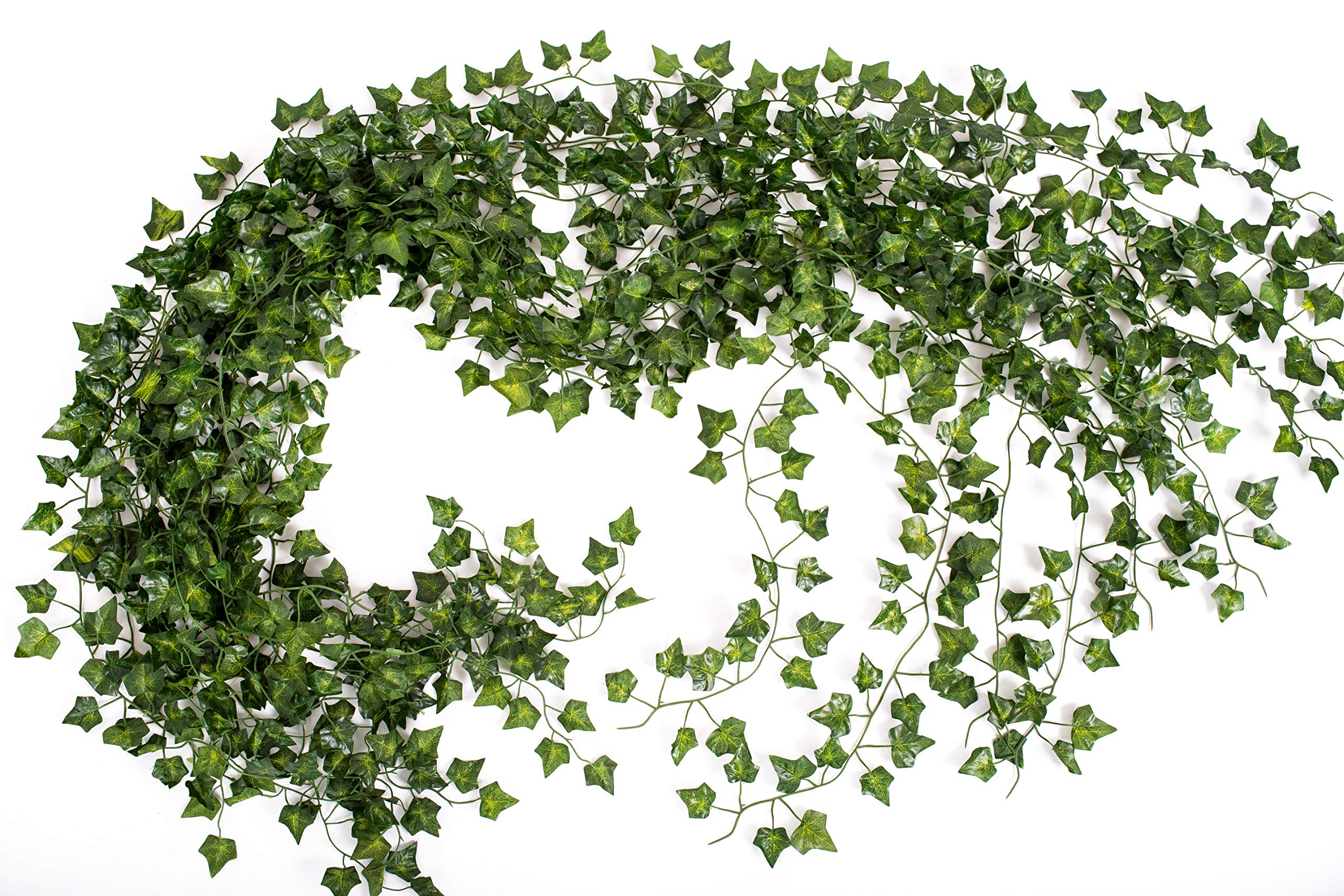 A-DECOR 84 ft-12 Pack Artificial Ivy Garland Hanging Vines for Bedroom Wedding Party Green Decoration Wall Plants Jungle Leaves Faux Backdrop Decorative Leaf Foliage Face Greenery Fake Plant Decor