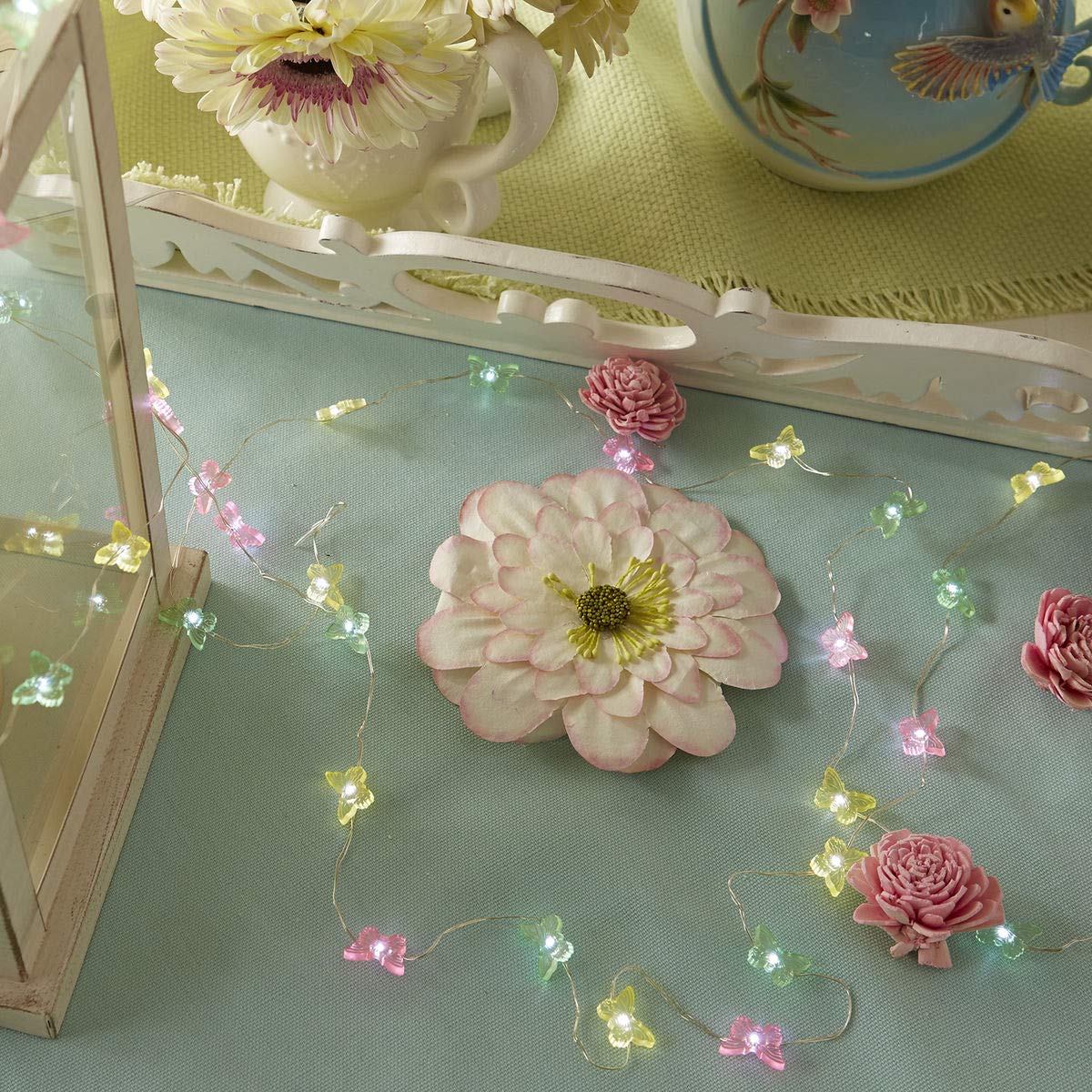MIYA LIFE Butterfly String Lights LED Butterfly Lamp with Remote Butterfly Lights for Bedroom Elegant Butterfly Decor Hanging Lights for Bedroom