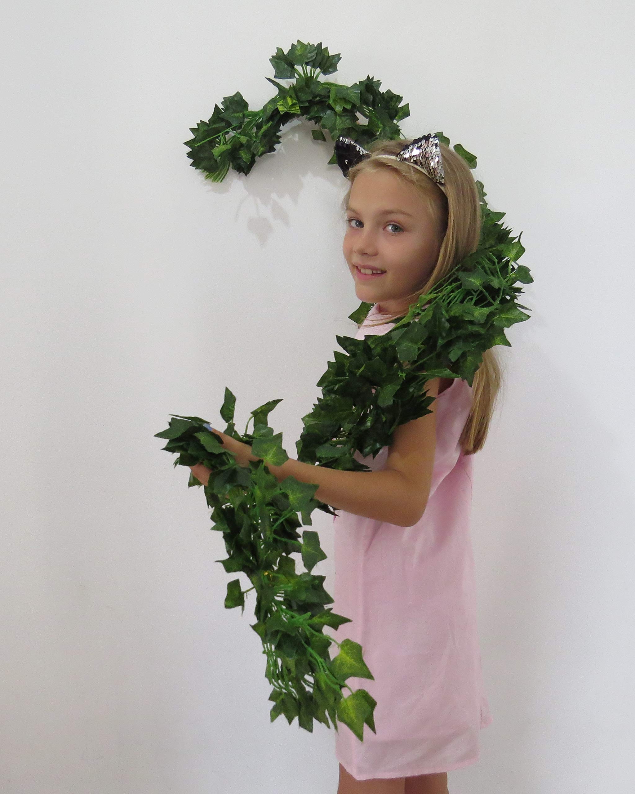 A-DECOR 84 ft-12 Pack Artificial Ivy Garland Hanging Vines for Bedroom Wedding Party Green Decoration Wall Plants Jungle Leaves Faux Backdrop Decorative Leaf Foliage Face Greenery Fake Plant Decor