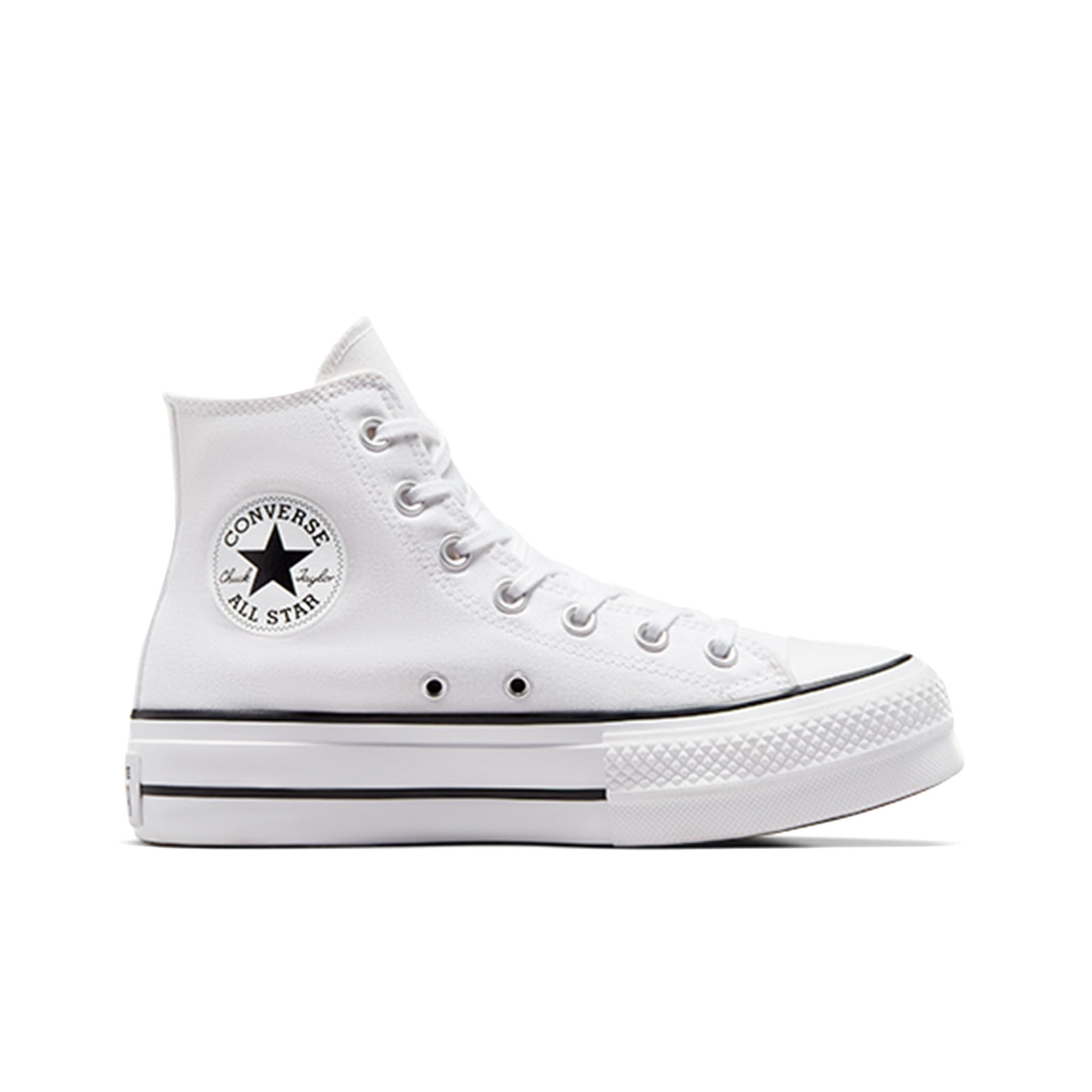 Converse Women's Chuck Taylor All Star Lift High Top Sneakers, White/Black/White, 8.5 Medium US