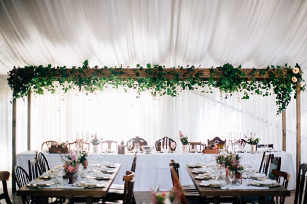 A-DECOR 84 ft-12 Pack Artificial Ivy Garland Hanging Vines for Bedroom Wedding Party Green Decoration Wall Plants Jungle Leaves Faux Backdrop Decorative Leaf Foliage Face Greenery Fake Plant Decor