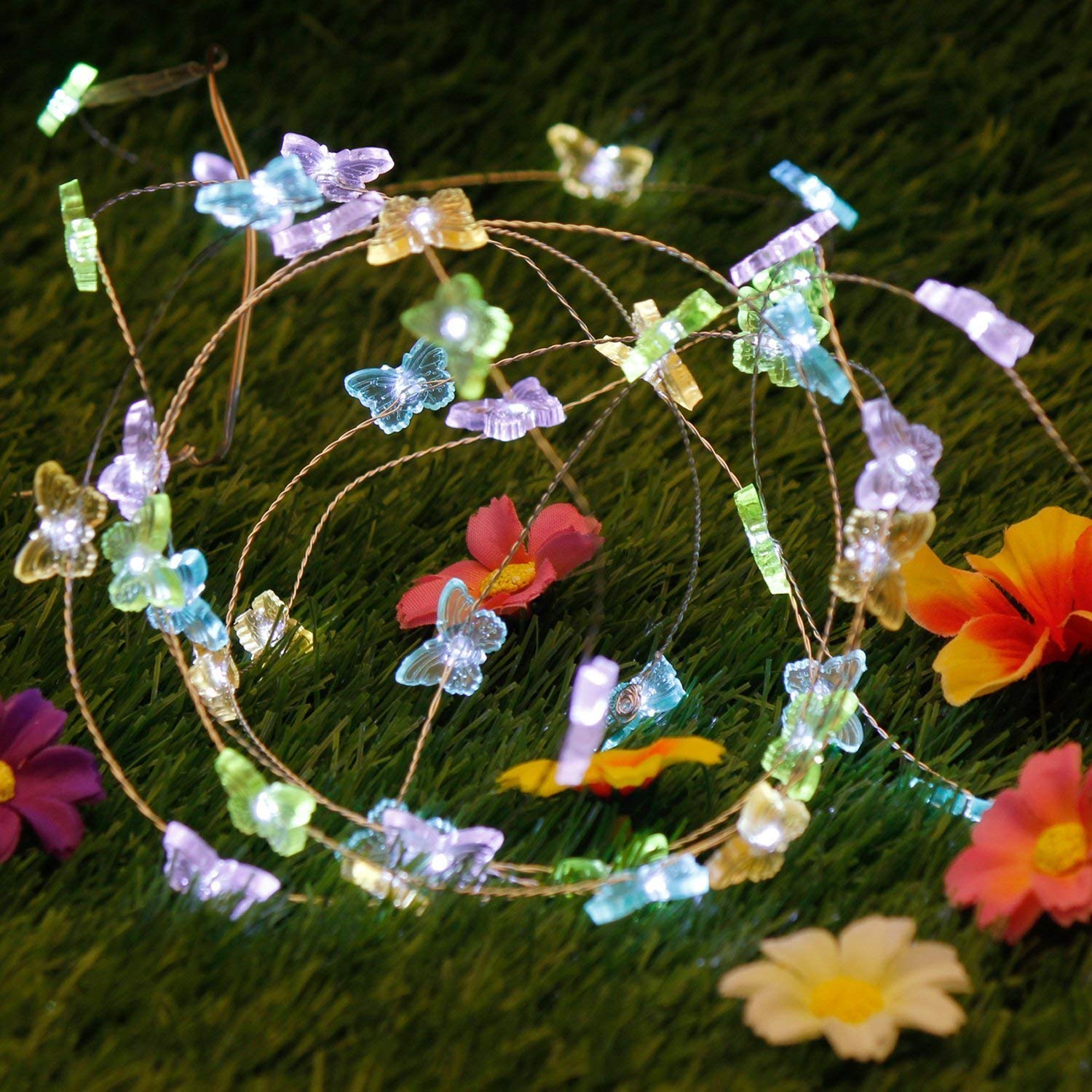 MIYA LIFE Butterfly String Lights LED Butterfly Lamp with Remote Butterfly Lights for Bedroom Elegant Butterfly Decor Hanging Lights for Bedroom