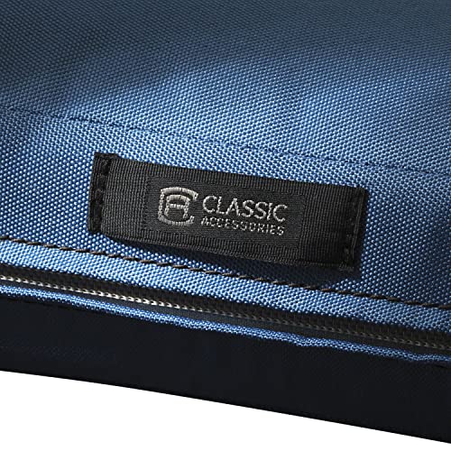 Classic Accessories Ravenna Water-Resistant 25 x 22 x 4 Inch Patio Back Cushion, Empire Blue