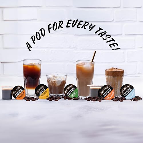 JAVA HOUSE Medium Roast Colombian Cold Brew Pods, (12 Count) Peel and Pour Pods Hot or Iced Instant Coffee Concentrate