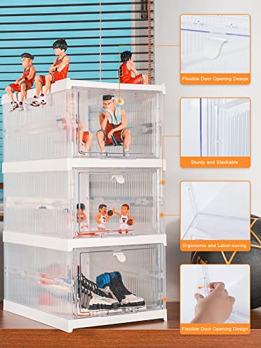 GOJUSO Folding Storage Organizer Box for Hats Baseball Caps Organizer 3-Tier Shoe Rack Hat Rack