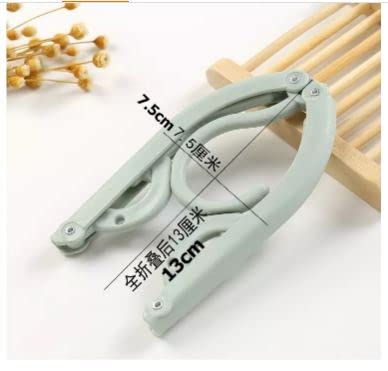 10 pcs Travel Hangers - Multifunctional Folding Clothes Hanger Portable Folding Travel Hangers Foldable Plastic Hanger and Drying Hanger for Travel