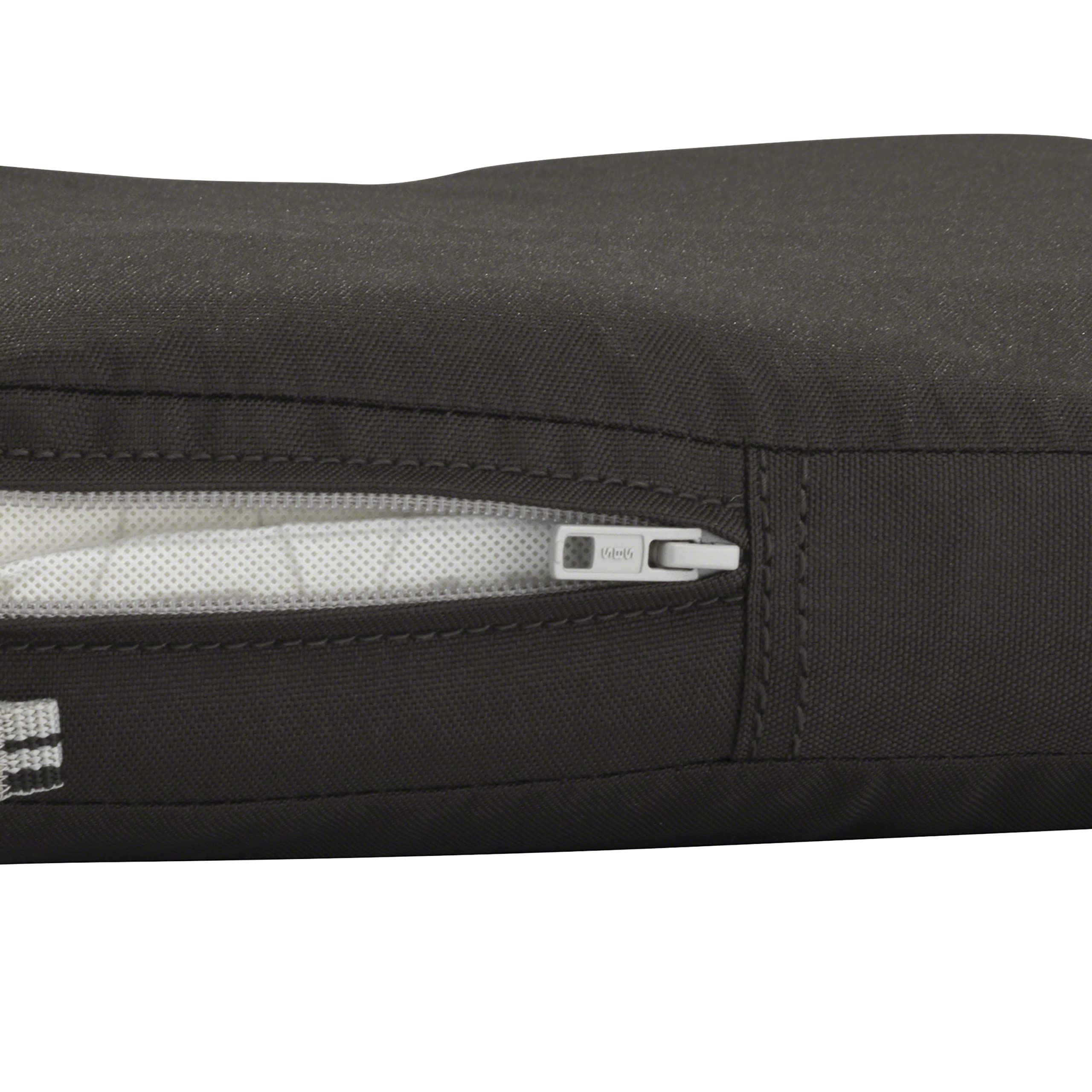 Classic Accessories Ravenna Water-Resistant 17 x 15 x 2 Inch Patio Seat Cushion, Espresso