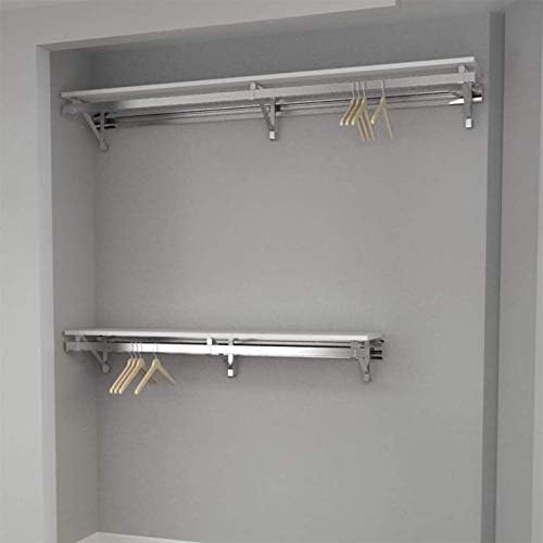 Arrange A Space RCMBY Elite 52" Top and Bottom Shelf Rod kit with Long Hang White Closet System