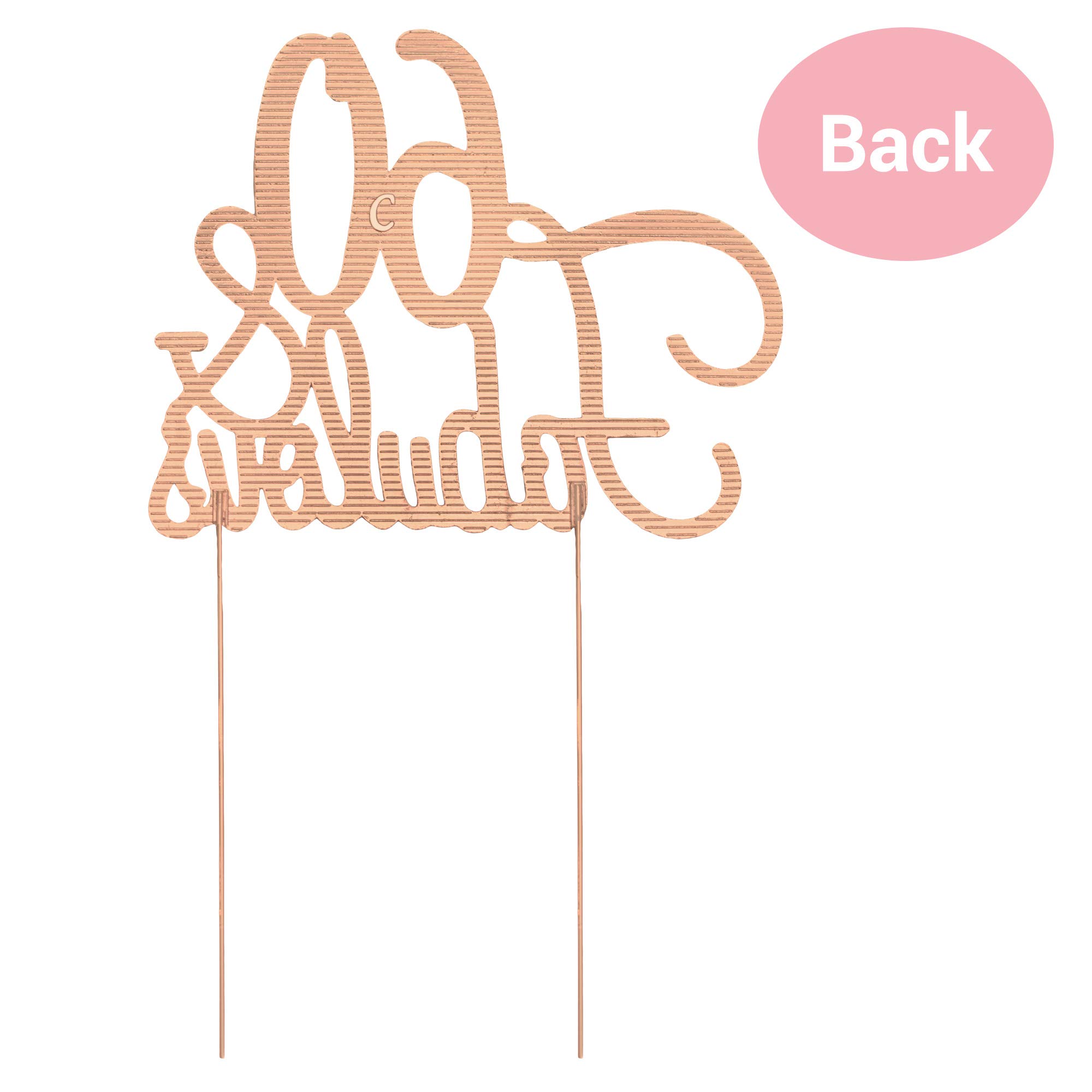 60 Cake Topper - Premium Rose Gold Metal - 60 and Fabulous - 60th Birthday Party Sparkly Rhinestone Decoration Makes a Great Centerpiece - Now Protected in a Box
