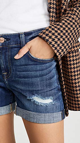 7 For All Mankind Women's Denim Shorts, Roll Up-Broken Twill Vanity, 30