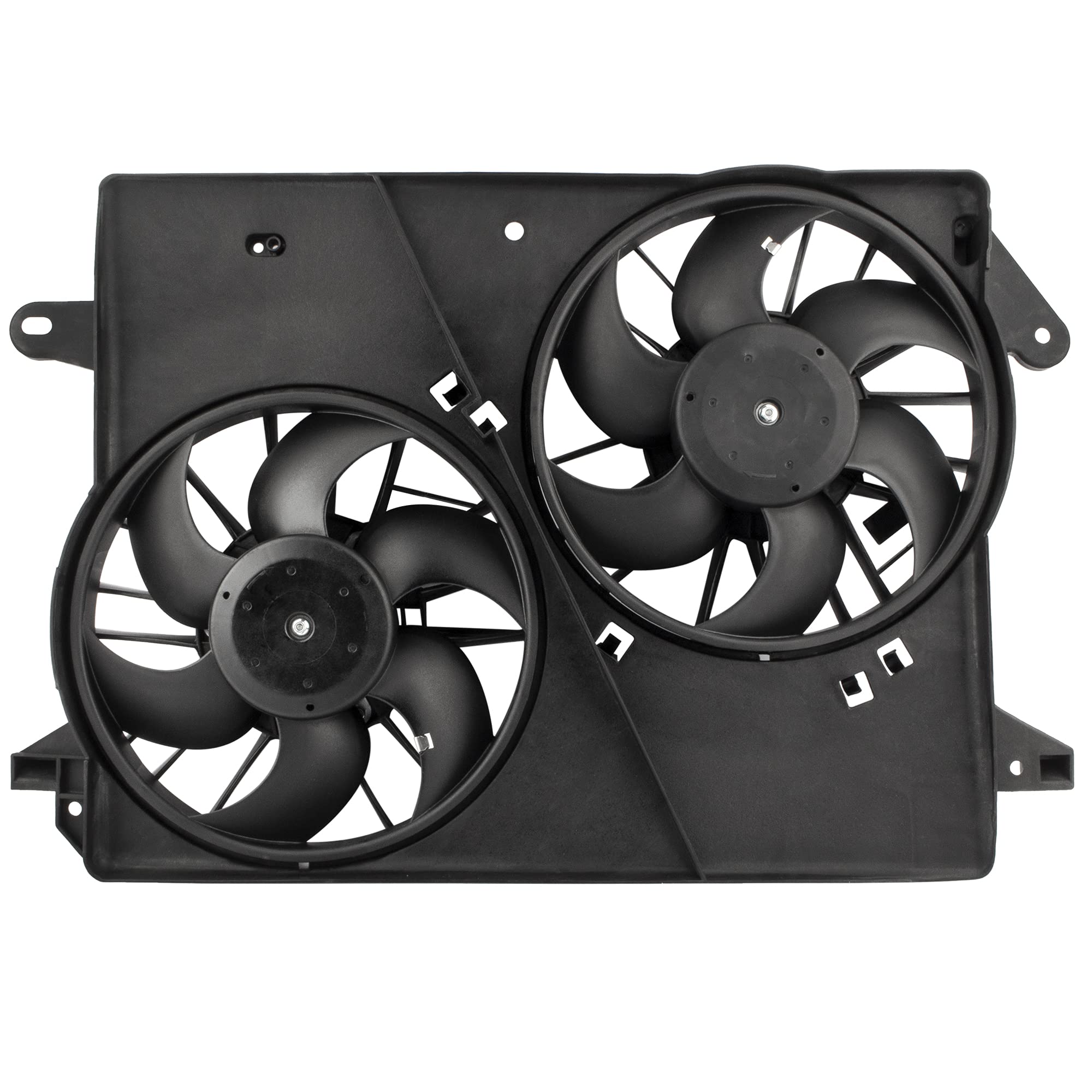 BOXI 620-039 5137714AA Dual Engine Cooling Fan Assembly Fit for Dodge Challenger 2008-2010 for Chrysler 300 2005-2010 Charger 2006-2010 Magnum 2005-08
