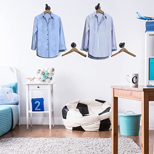 Industrial Pipe Clothes Bar Wall Mounted Rustic Metal Garment Rack Heavy Duty Hanger Holder Laundry Room Boutique Store Clothing Display Black