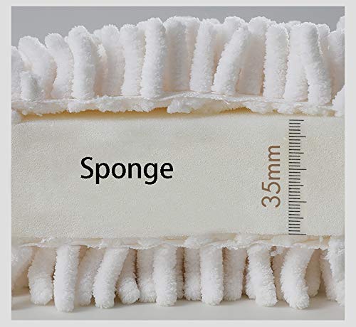 MAYITBE Soft Absorbent Chenille Hand Towels, Decorative Hanging Fuzzy Towels Ball, Thick Drying Cloth Hand Towel for Home Kitchen & Bathroom (Grey*2)